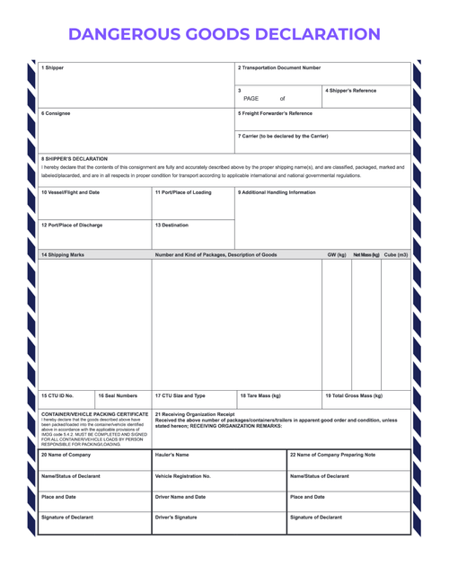 Automate Data Extraction from Dangerous Goods Declarations | super.AI